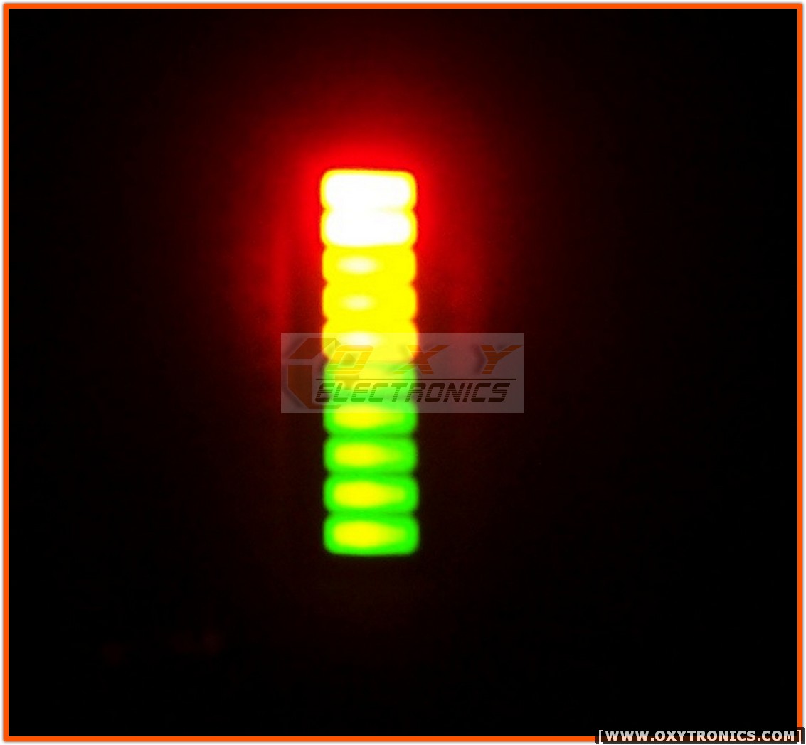 10 Segment Led Bargraph Array Fixed Tri Color New Ebay