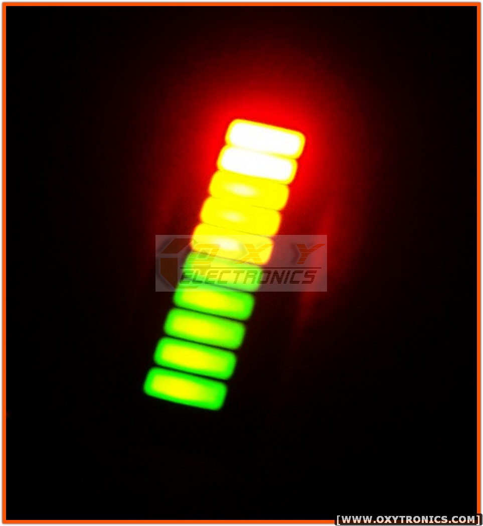 10 Segment Led Bargraph Array Fixed Tri Color New Ebay